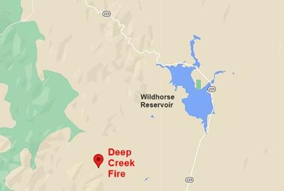 Wildfire near Wildhorse; wet weather on its way