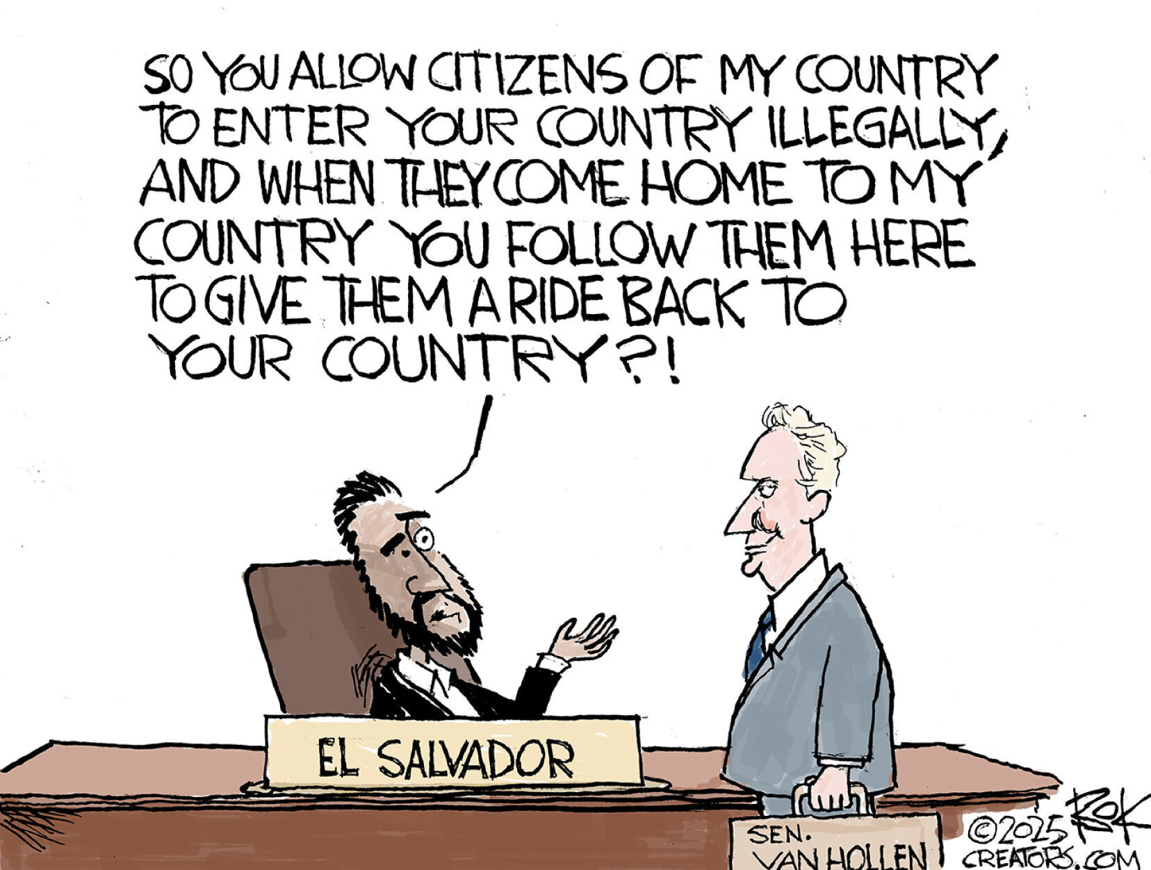 12 political cartoons debate Trump's deportations