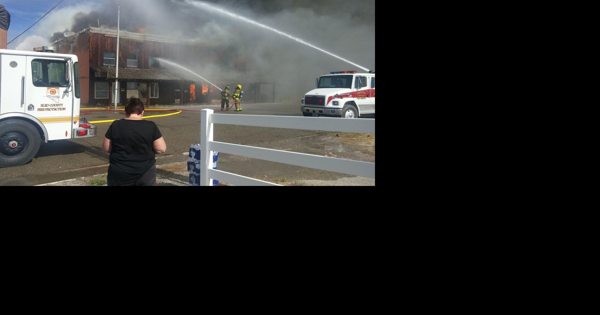 Wells fire devastates building