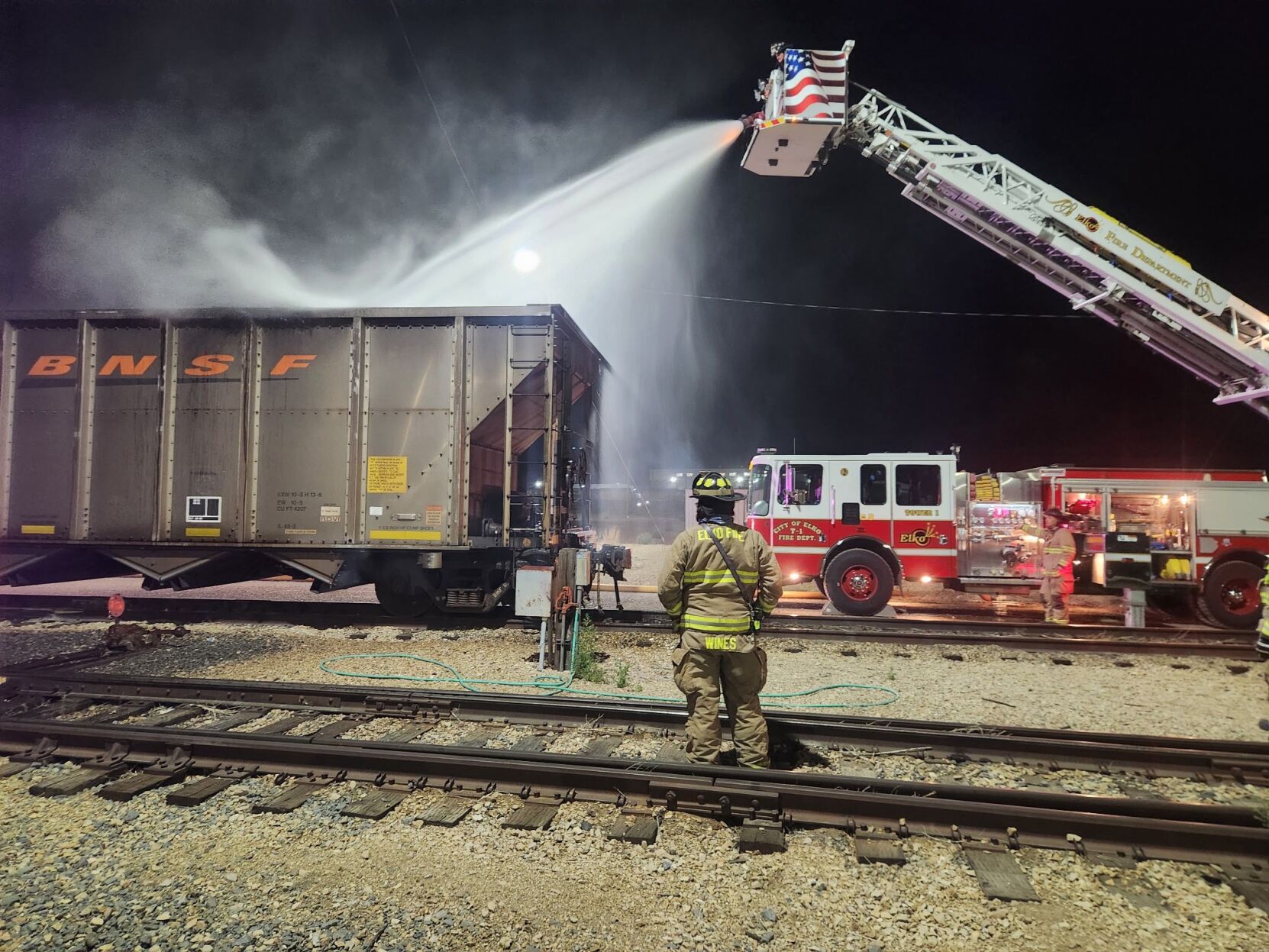 Photos: City firefighters put down coal transport blaze