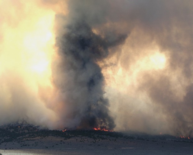 Fire northeast of Ely chars 11,500 acres [photo & map]