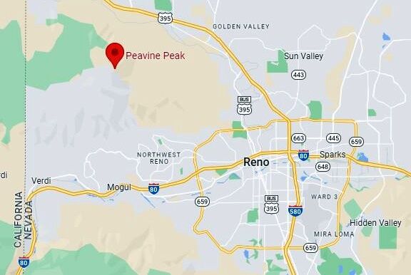 Wildfire northwest of Reno