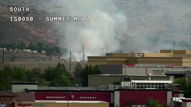 Brush fire starts in south Reno near Towne Drive and Zircon Circle