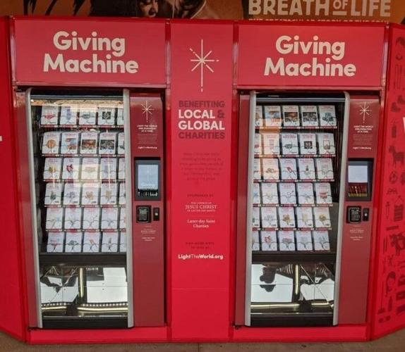 Giving Machine outside Raley's from Latter-day Saints church