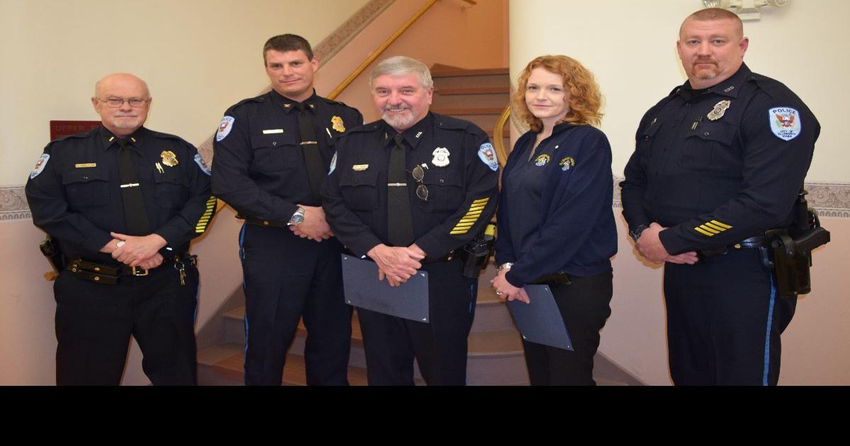 Ellsworth police officers, dispatcher honored at council meeting | News ...