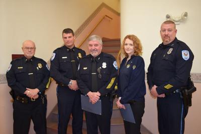 Ellsworth police officers, dispatcher honored at council meeting | News ...