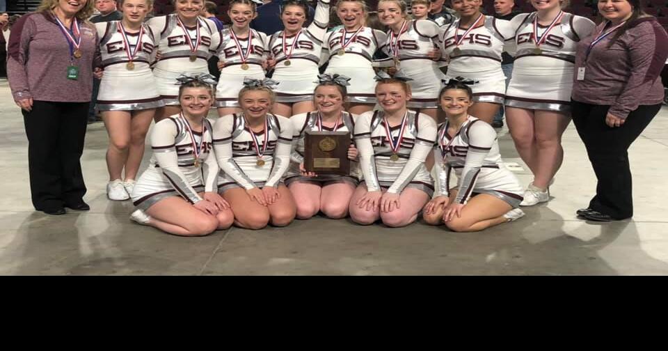 Ellsworth cheer team edges Hermon for Class B North title | Cheering ...