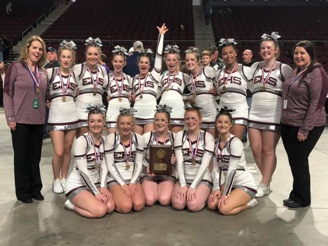Ellsworth cheer team edges Hermon for Class B North title | Cheering ...