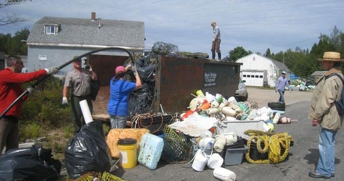 Schoodic Scrub cleans up storm-washed debris on Acadia island ...