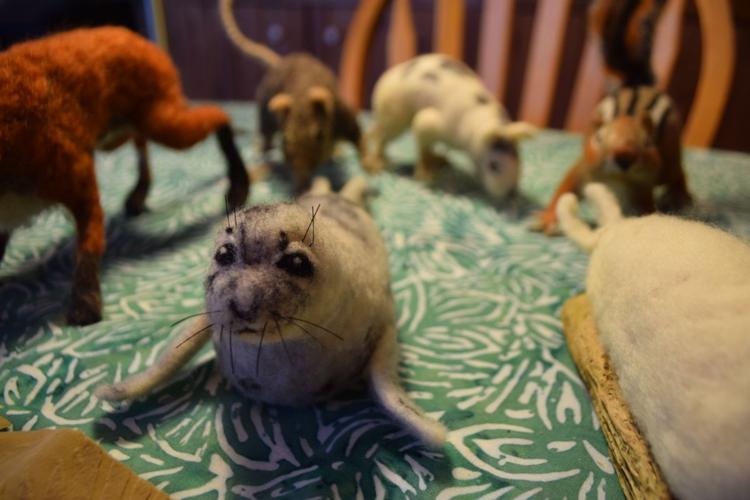 Cathy Bell Clark captures animals in action in wool | Arts & Living ...