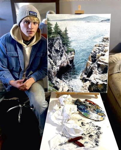 Handy man: From boxing gloves to brush strokes, young artist is driven ...