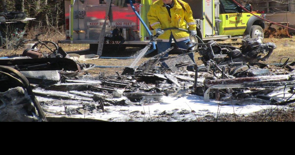 Grass fire scorches two acres in Bucksport; snowmobiles destroyed ...