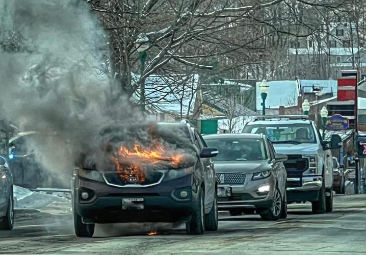 Car engine catches fire on Main Street | News | ellsworthamerican.com