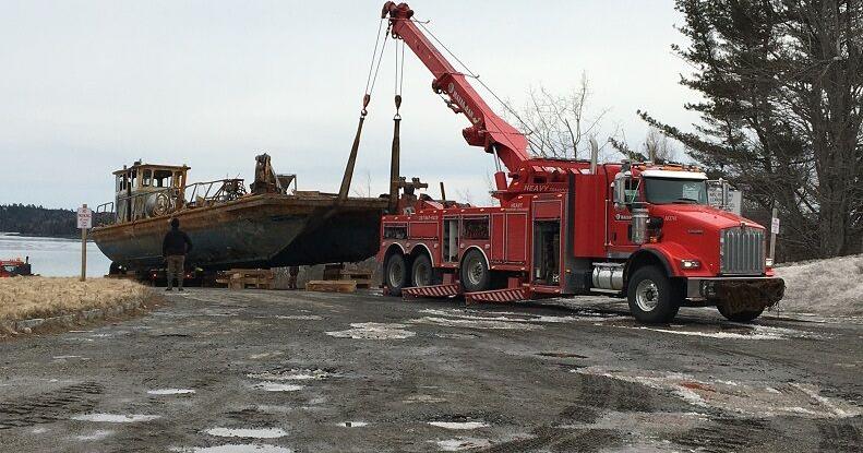 Barge repair underway | News | ellsworthamerican.com