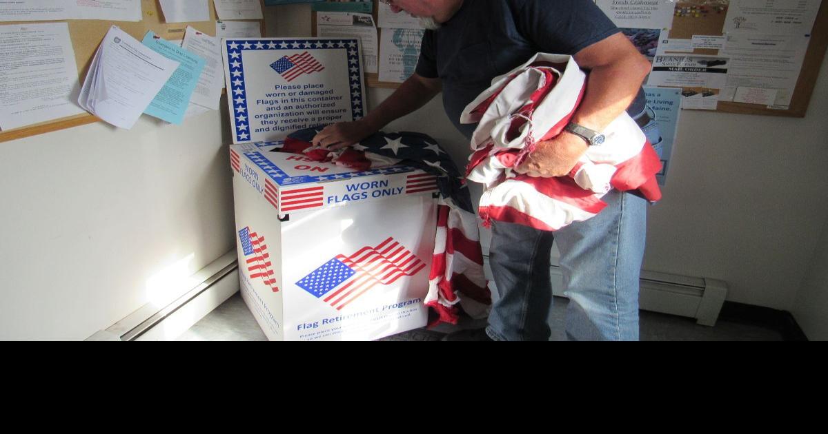 American flag recycling boxes installed in Gouldsboro by vets | News ...