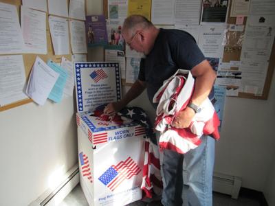 American flag recycling boxes installed in Gouldsboro by vets | News ...