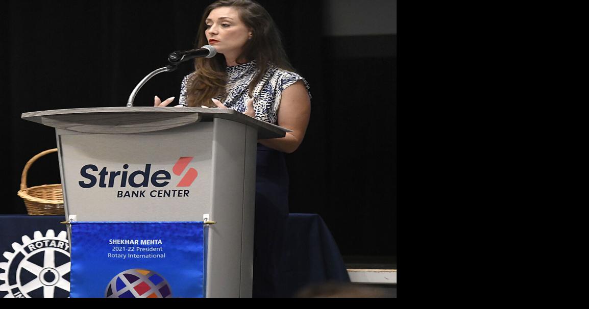 First lady Sarah Stitt talks science of hope at Rotary meeting ahead of ...