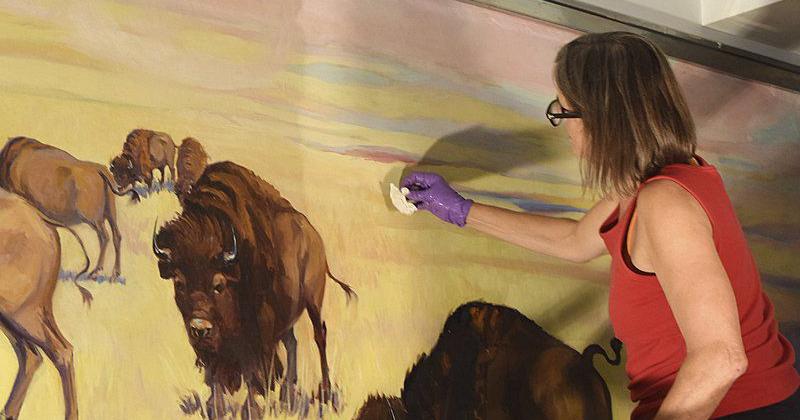 WPA-era courthouse murals undergo restoration | Local News | enidnews.com