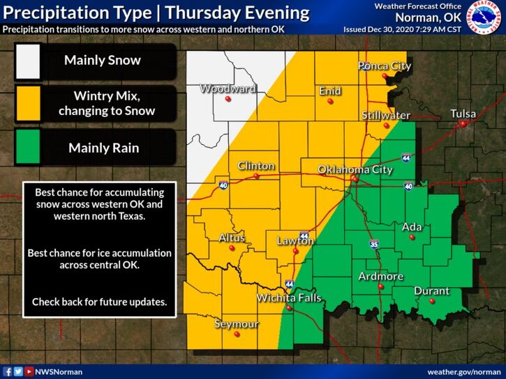 NWS: 2-4 inches of snow possible Thursday, Friday in Enid area | Local ...