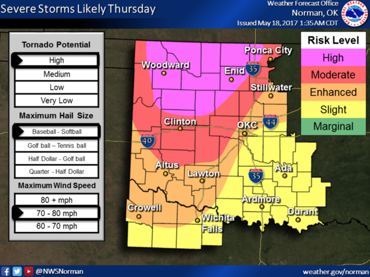 UPDATED: Severe weather possible Thursday in NW Oklahoma | News ...