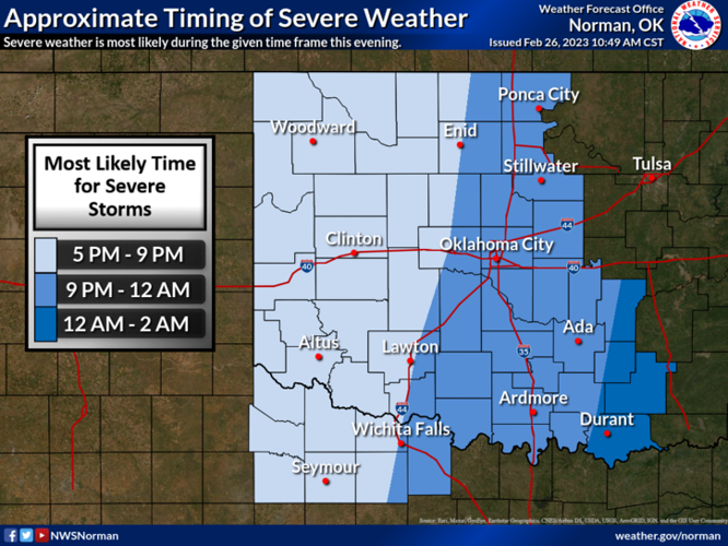 UDATED: NWS forecasts chance of storms, with low tornado potential, for ...