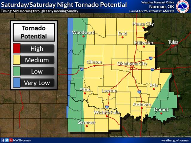 Severe weather forecast for Enid area, much of Oklahoma on Saturday ...