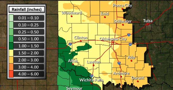 Rainfall in the Northwest Oklahoma forecast for coming week, NWS ...