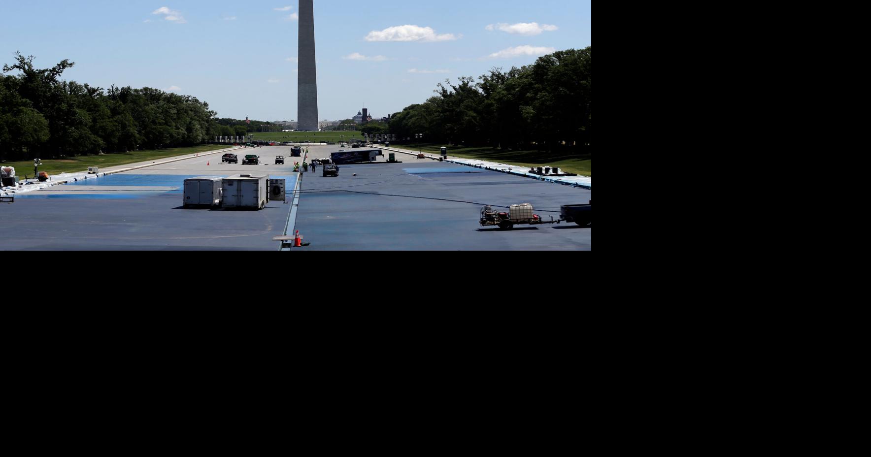 A nonprofit sues to halt Trump’s 'American flag blue' repaint of the ...