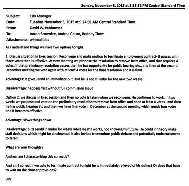 Gilbert's termination discussed in email | Local News | enidnews.com