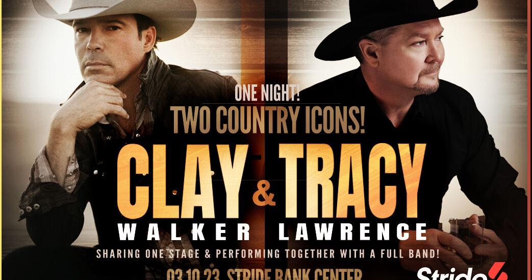 Clay Walker, Tracy Lawrence to play Stride Bank Center in March 2023 ...