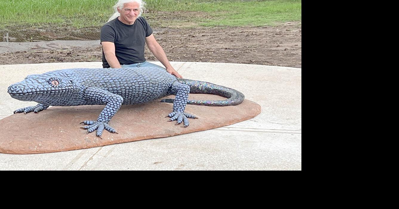 Lizard sculpture latest addition to trail art | News | enidnews.com