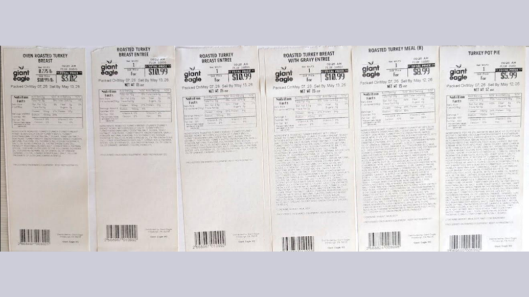 Giant Eagle Recalls Roasted Turkey Items in Five States | News ...