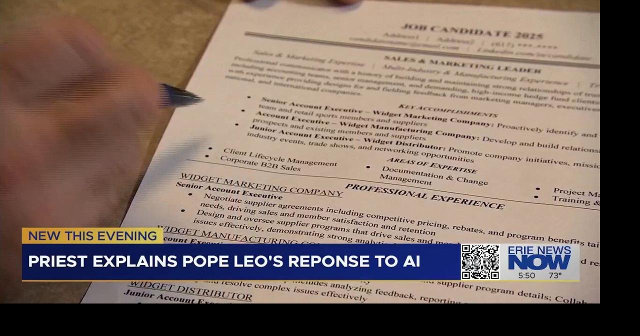 Pope Leo Response on AI | Latest Video | erienewsnow.com