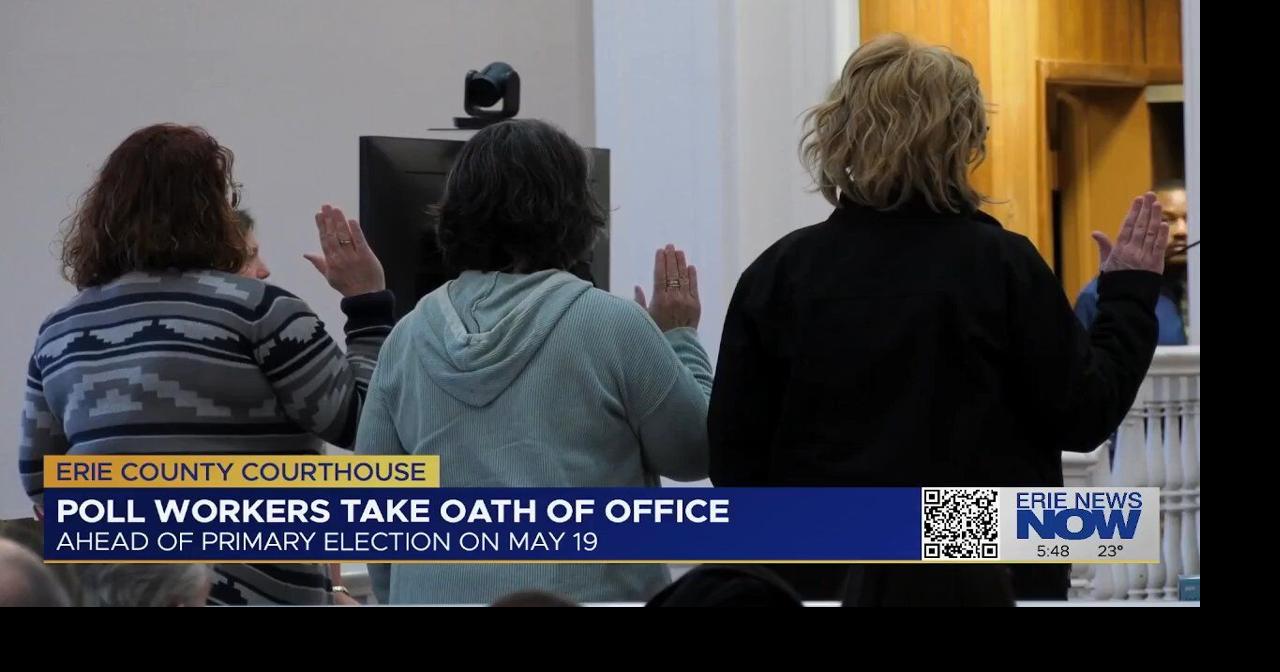 Poll Workers take the Oath of Office in Erie County | News ...