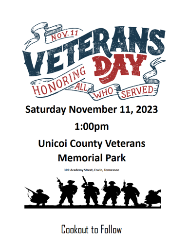 Unicoi County groups hosting Veterans Day program, cookout | News ...