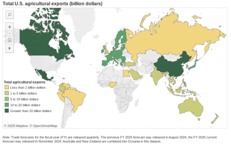 US ag export volumes surged 22% in 2024 | News | farmtalknews.com