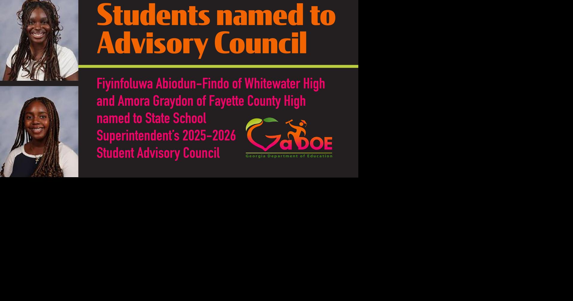 Students Named to Advisory Council | School | fayette-news.net