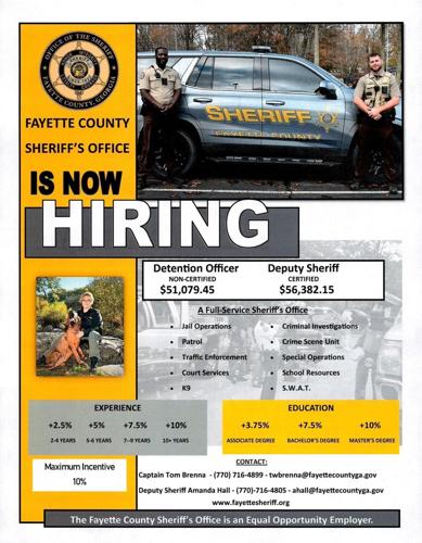 Fayette Sheriff's Office Now Hiring | Government | fayette-news.net
