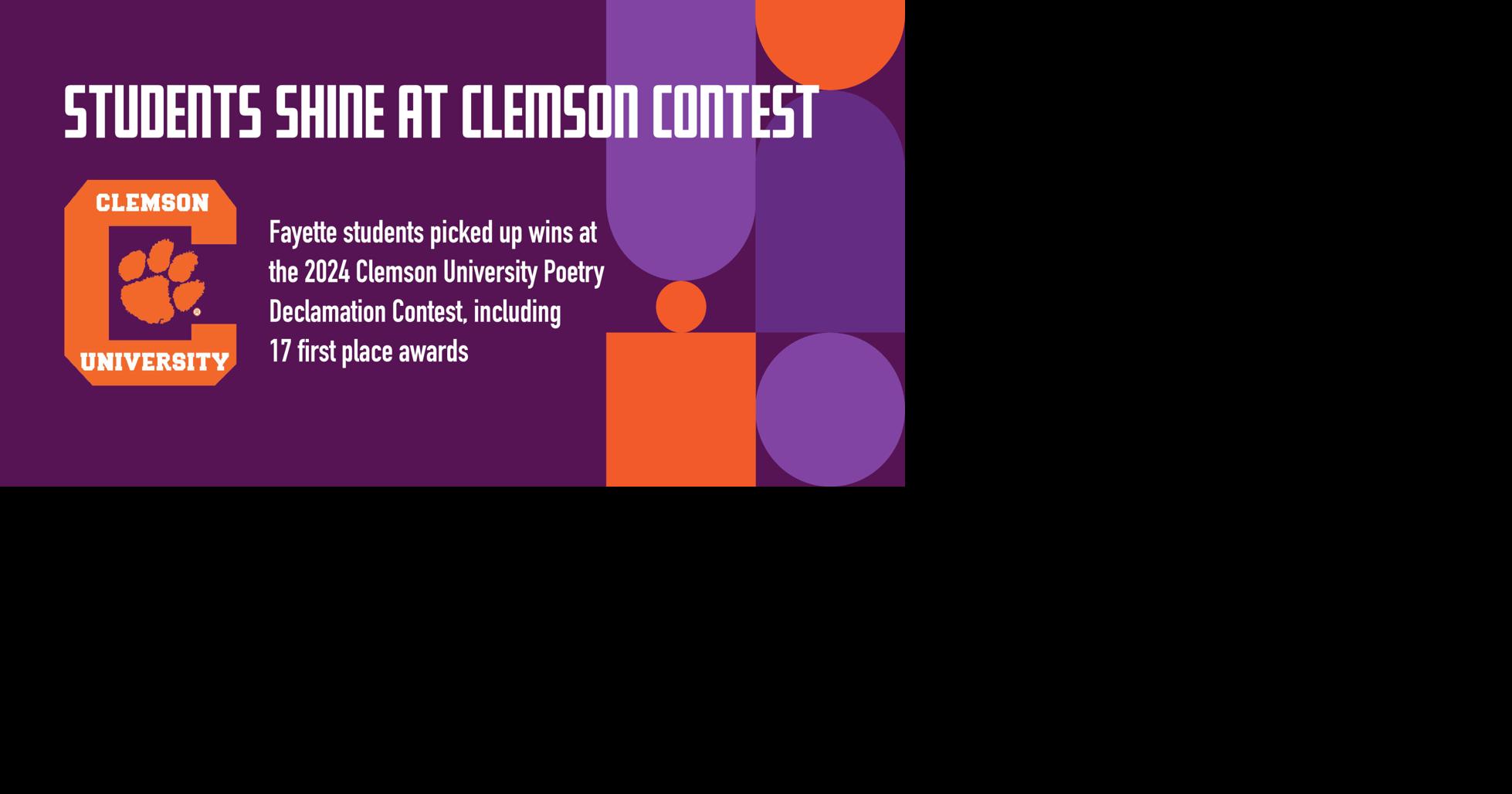 Students Shine at 2024 Clemson Declamation Contest | School | fayette ...