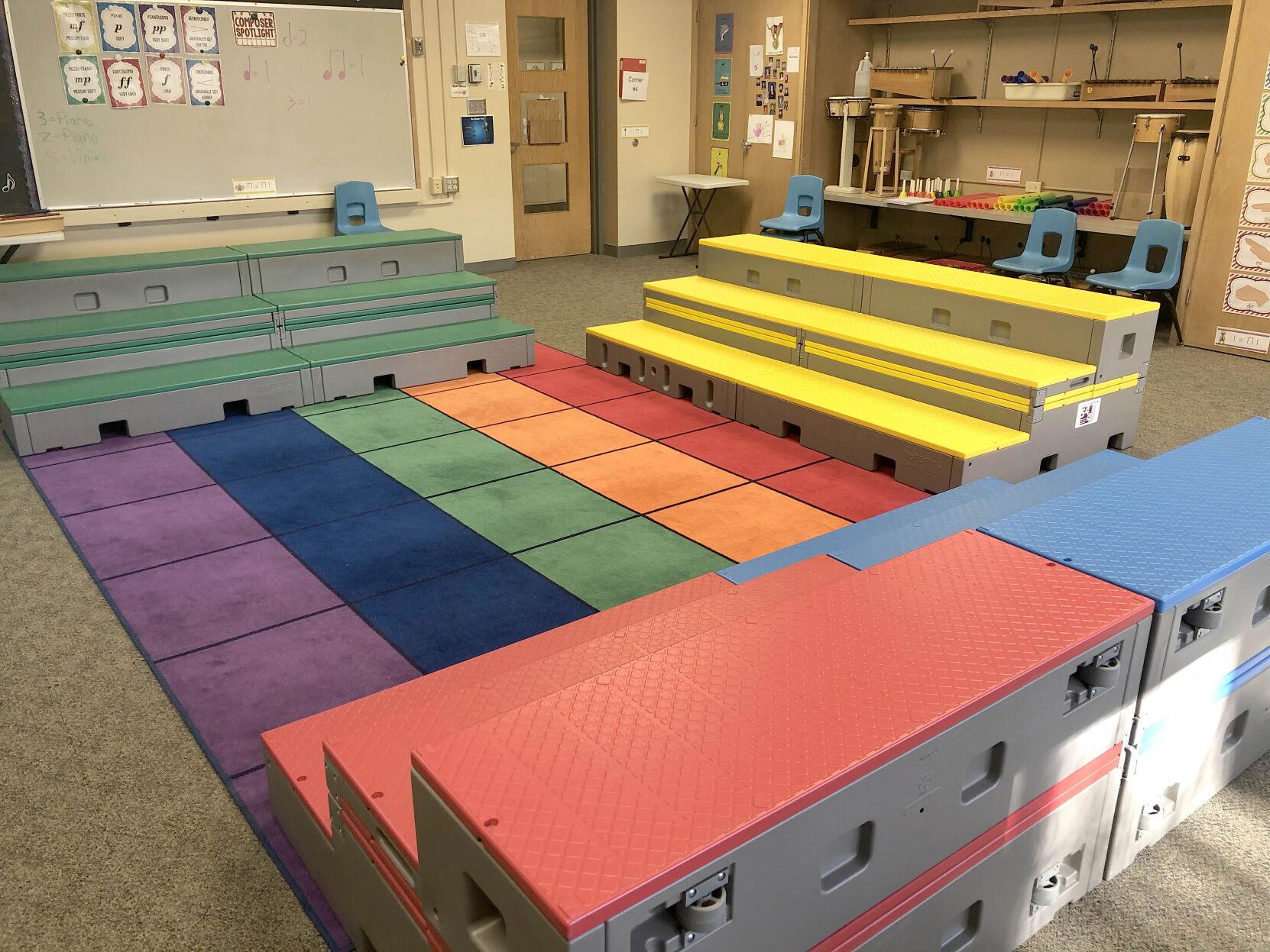 Adams Elementary class benefits from grant for risers | News ...