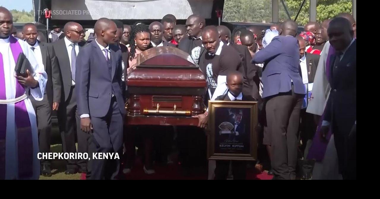 Kenya mourns as marathon world record-holder Kelvin Kiptum is given a ...