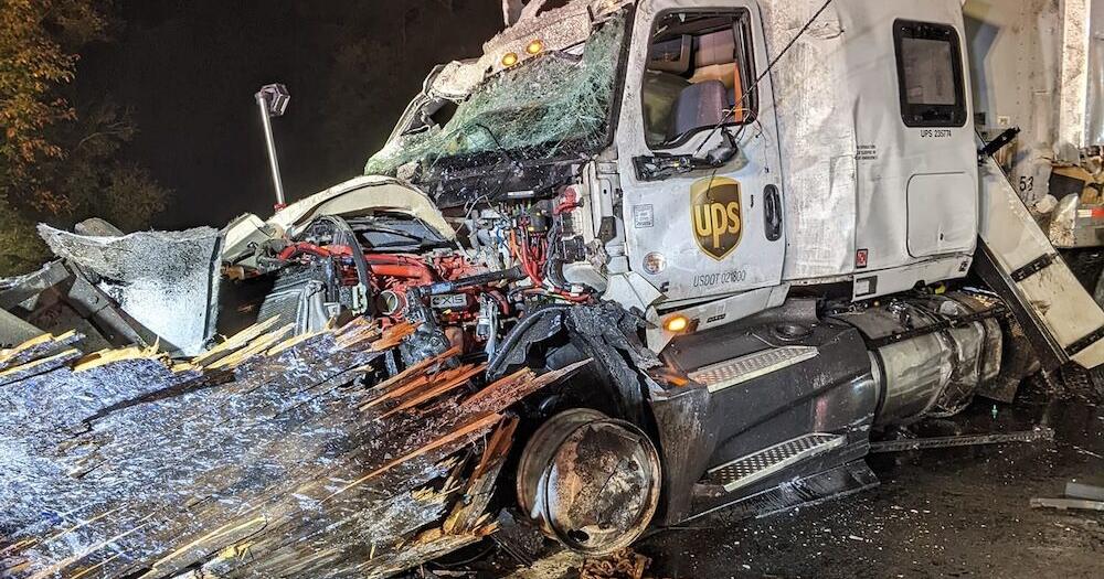 Multi-tractor trailer crash shuts down eastbound lane of Thruway ...