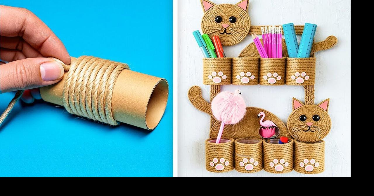 ♻️ DIY CARDBOARD TUBE CRAFTS 🎨 Easy Crafts for Your Home 🏡💖 | Videos ...