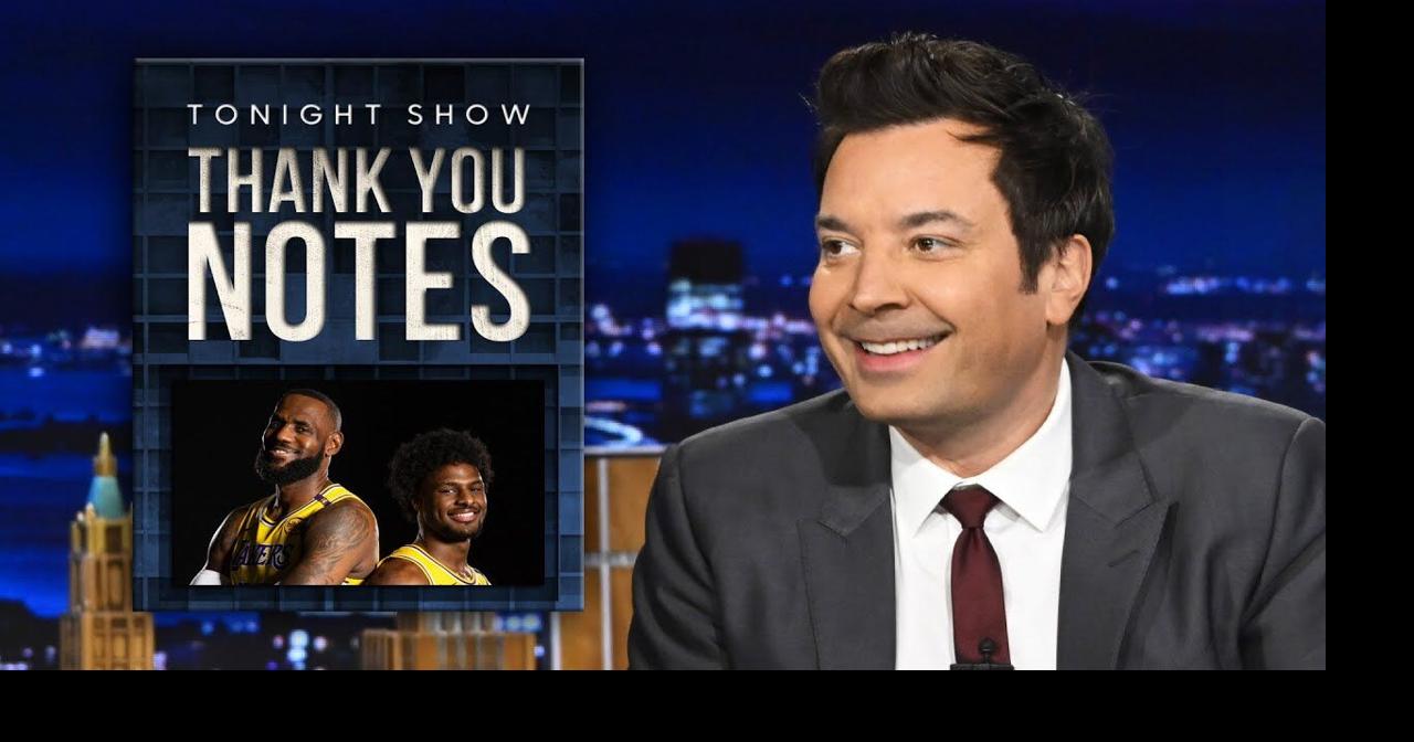Thank You Notes: LeBron and Bronny James, Caramel Apples | The Tonight ...