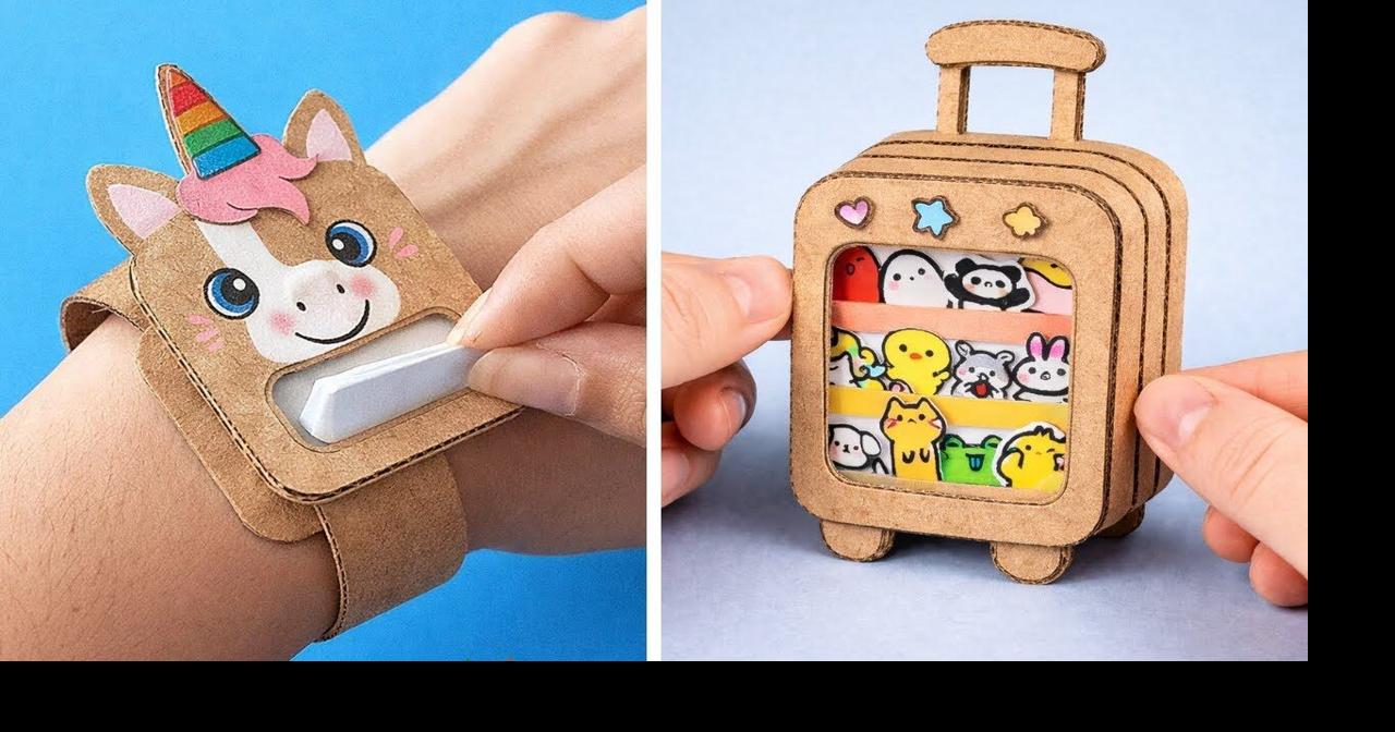 🎨 CUTE MINI CRAFTS 📦 Fun Paper & Cardboard Ideas for School and More! 🌈 ...