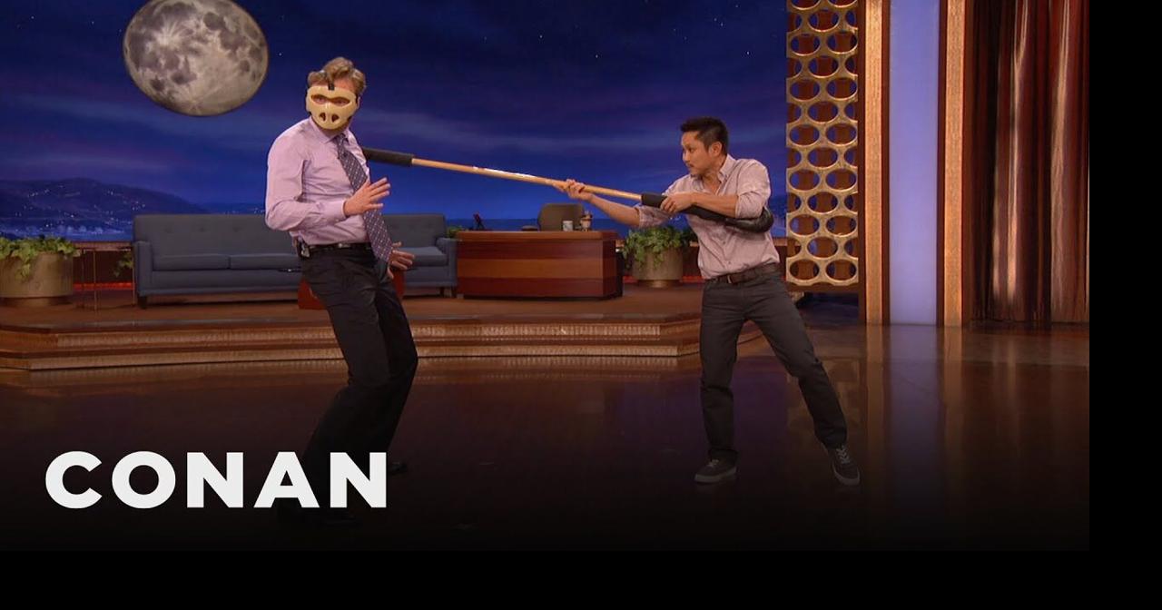 Stuntman Steven Ho Trains Conan To Evade Attacks | CONAN on TBS ...