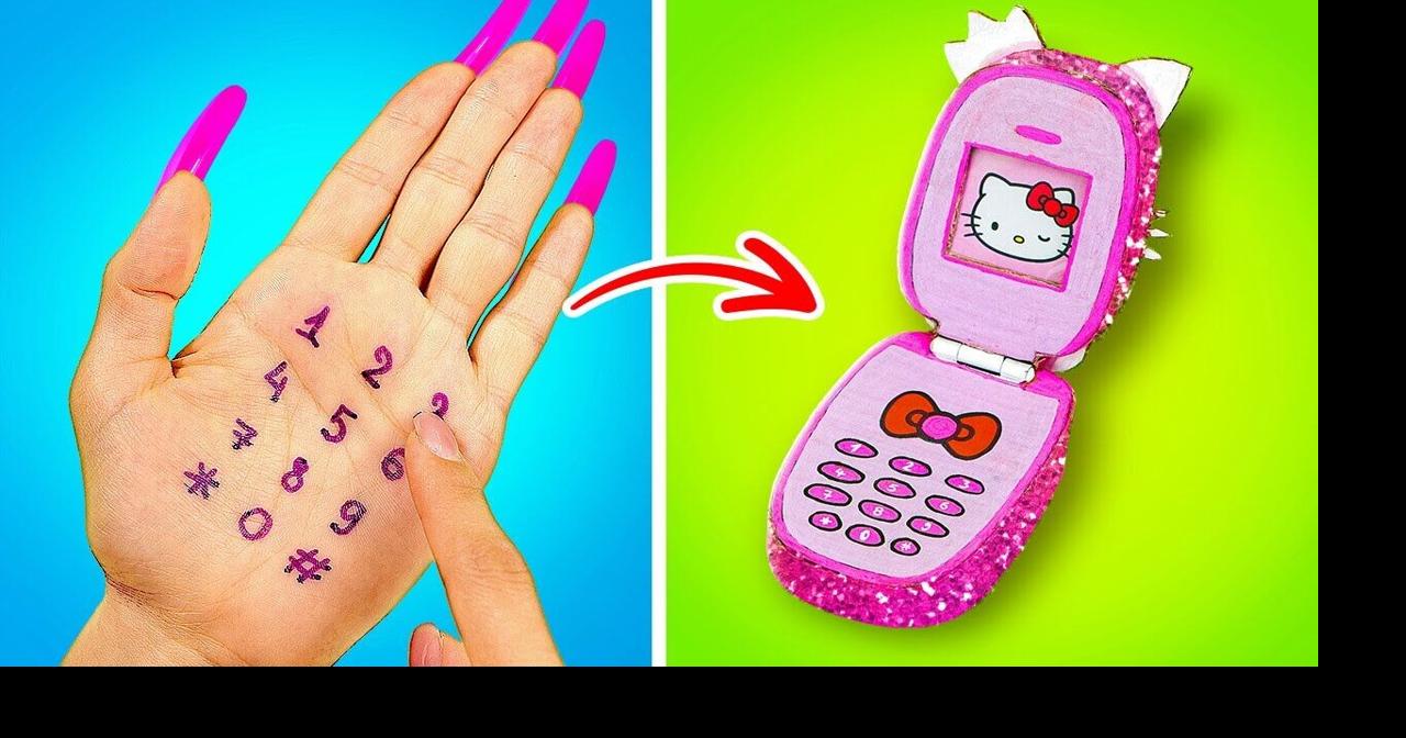 How To Make DIY Kitty Phone || Cool Phone Decorating Ideas | Videos ...