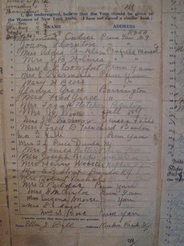 LOOKING BACK: Yates County women took a stand with suffrage petitions ...