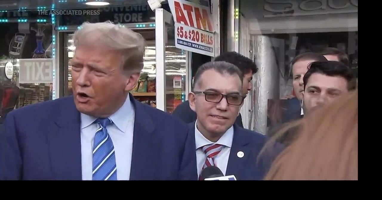 Trump goes from court to campaign at a Harlem bodega in his heavily ...