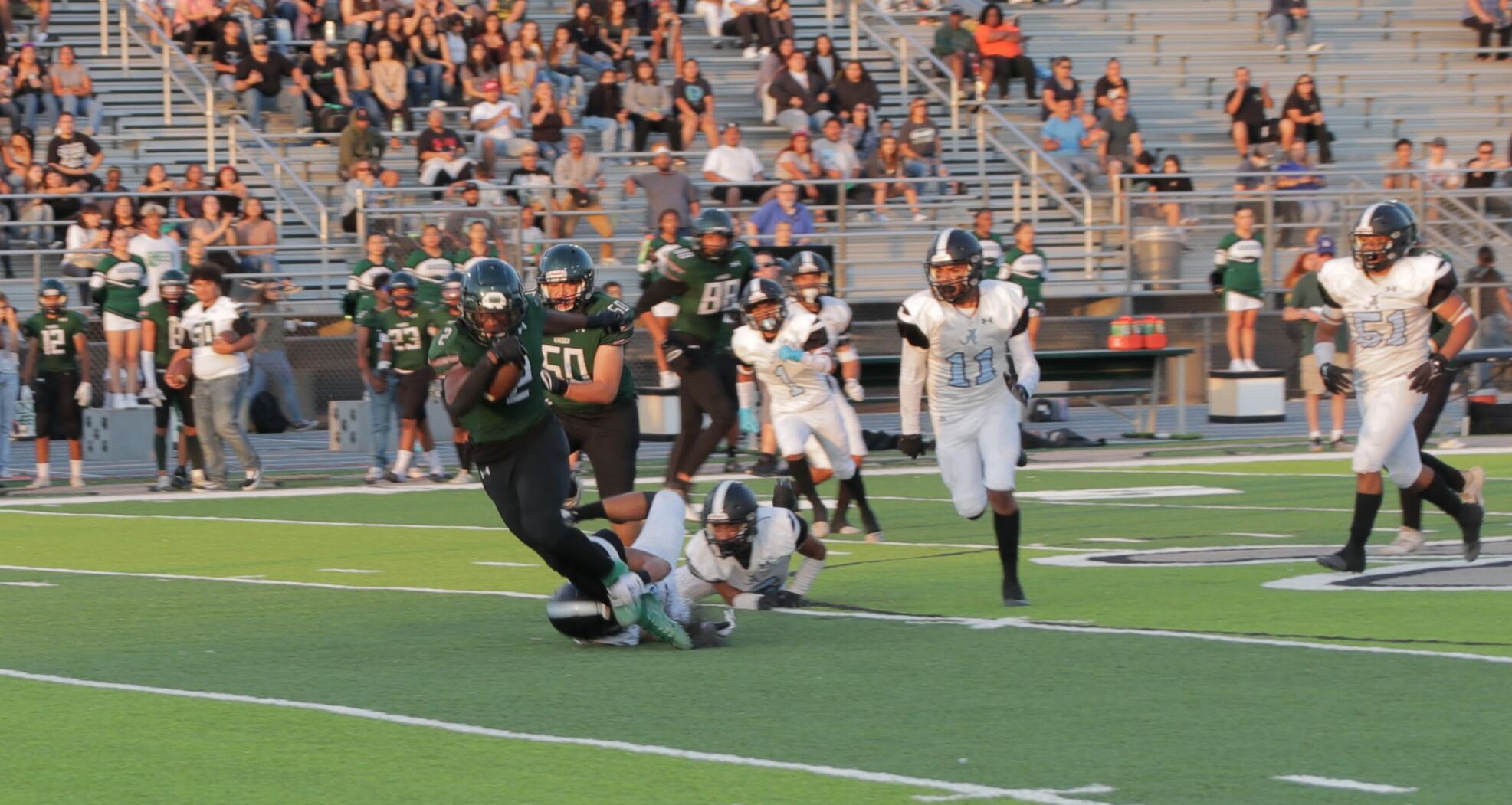 Tyler rushes for 311 yards as Kaiser football team smashes Arroyo, 49 ...